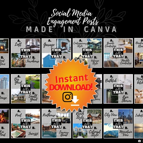 Real Estate This or That Social Media Posts Realtor Social - Etsy