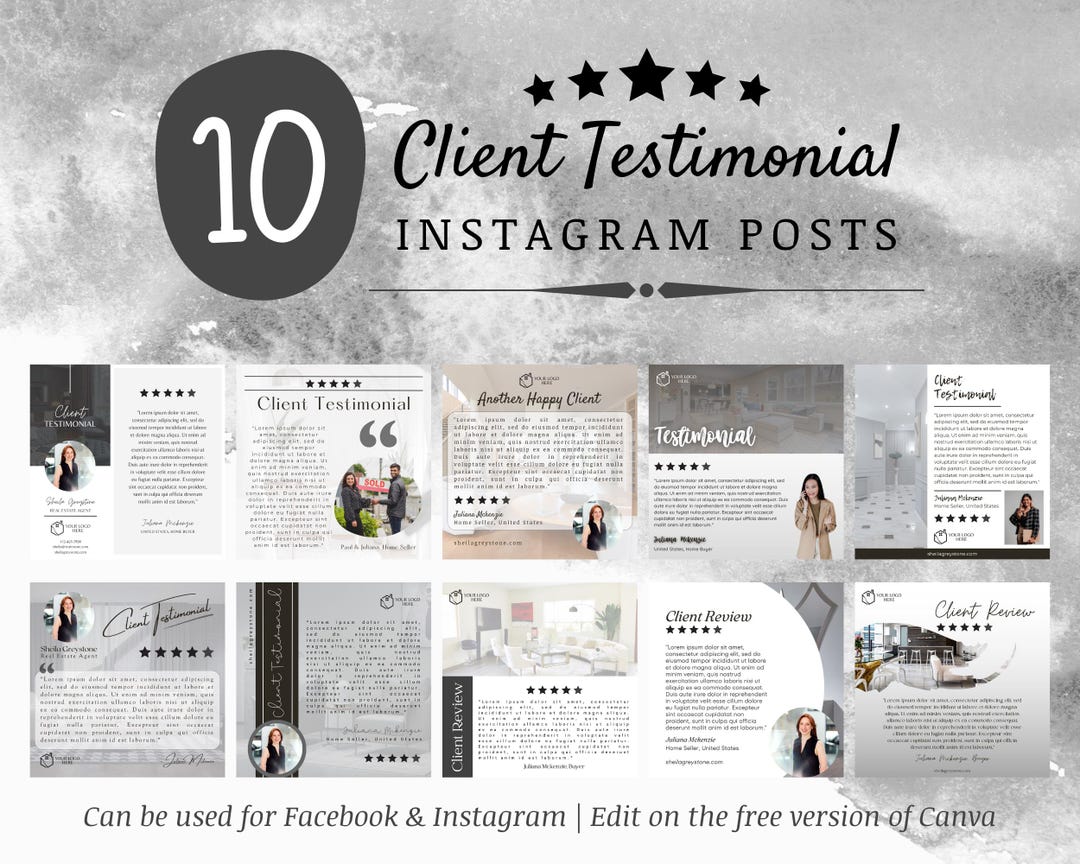 10 Modern Real Estate Agent Client Testimonial | Instagram Posts ...