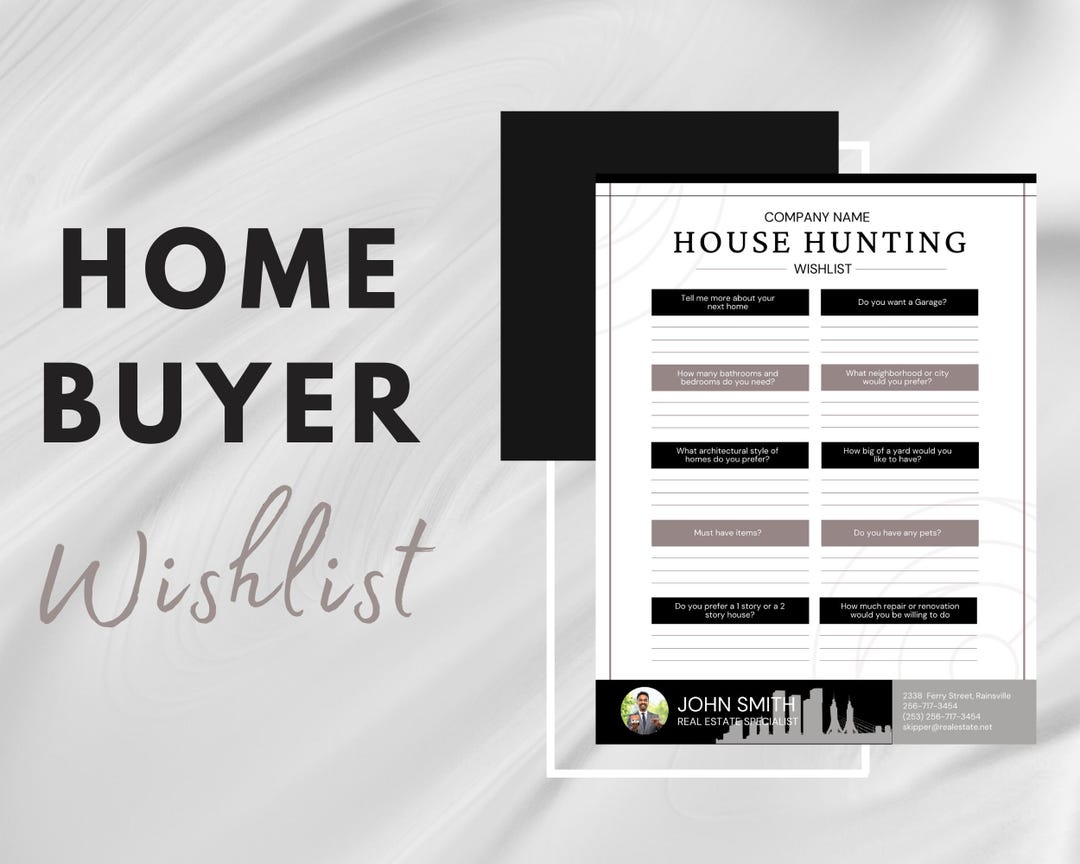 Home Buyer Wishlist | Real Estate Print | Realtor Information | Real ...