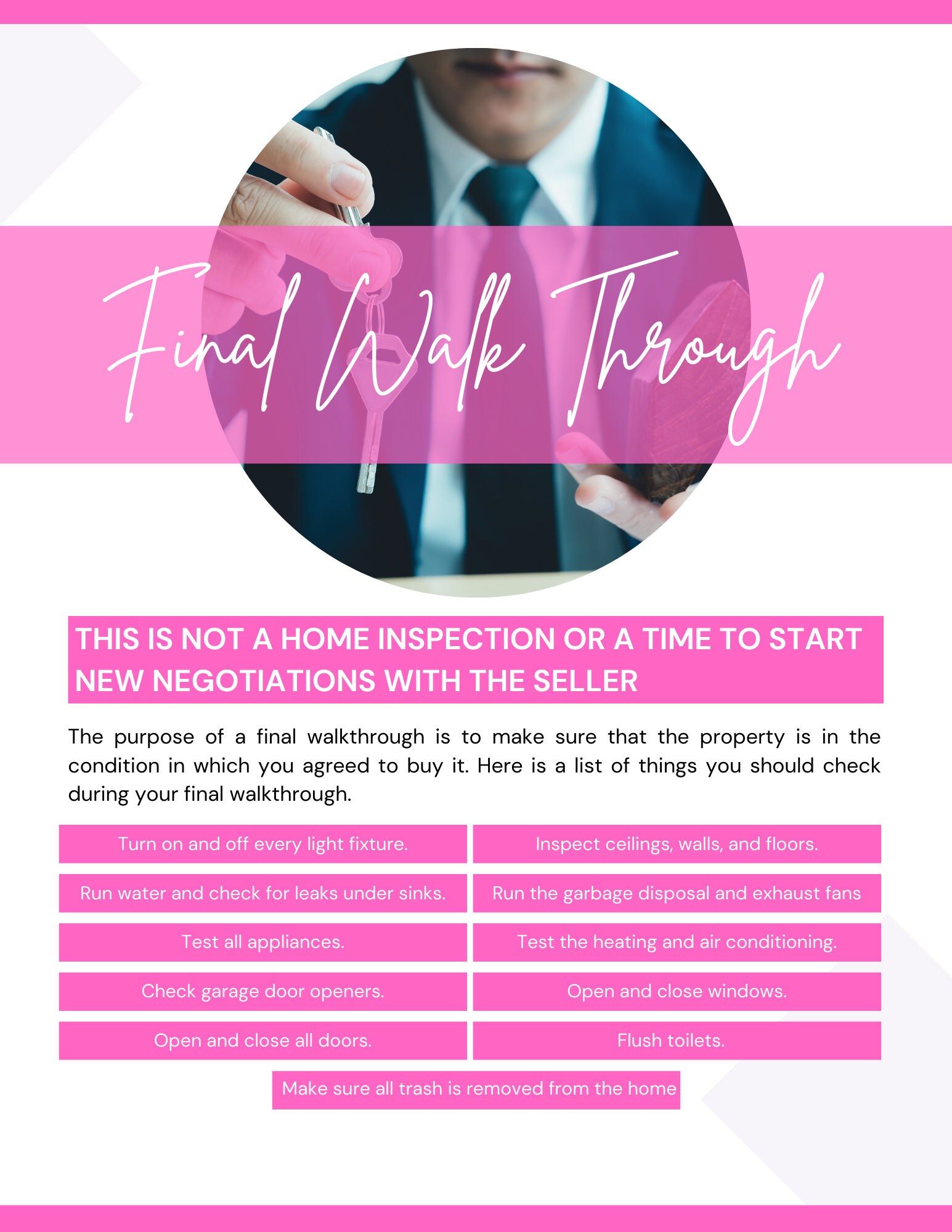 Pink Modern Home Buyer Guide Real Estate Handout Real Estate Print ...