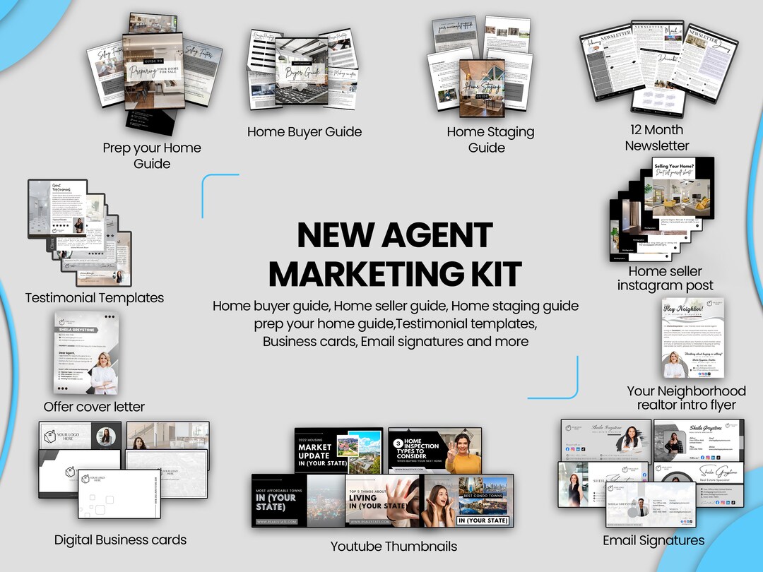 New Agent Marketing Kit Premium Real Estate Marketing Bundle Instant ...