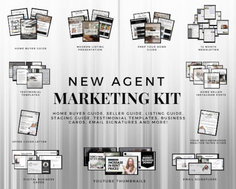 New Agent Marketing Kit Premium Real Estate Marketing Bundle - Etsy