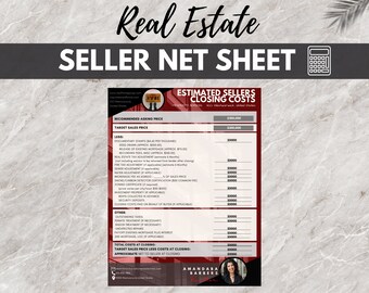 Seller Net Sheet Real Estate - Etsy