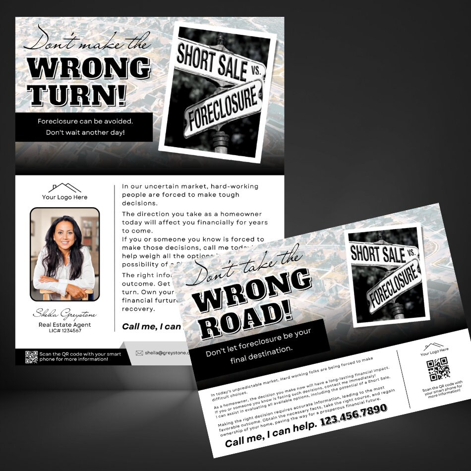 Real Estate Foreclosure Flyer | 5x7 Postcard | Real Estate Print ...