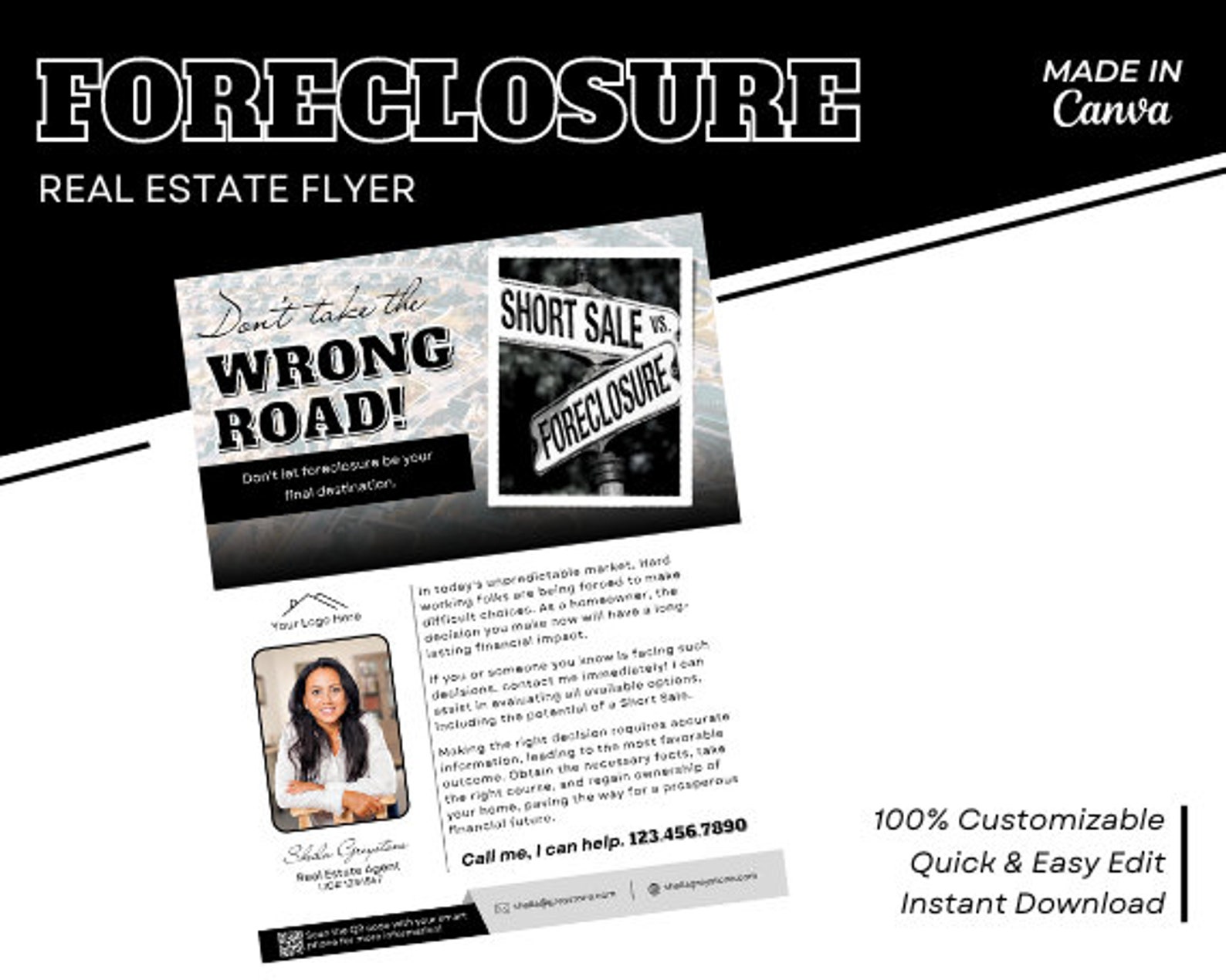 Real Estate Foreclosure Flyer | Real Estate Handout | Real Estate Print ...