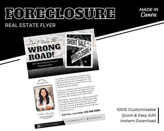 Real Estate Foreclosure Flyer | Real Estate Handout | Real Estate Print ...
