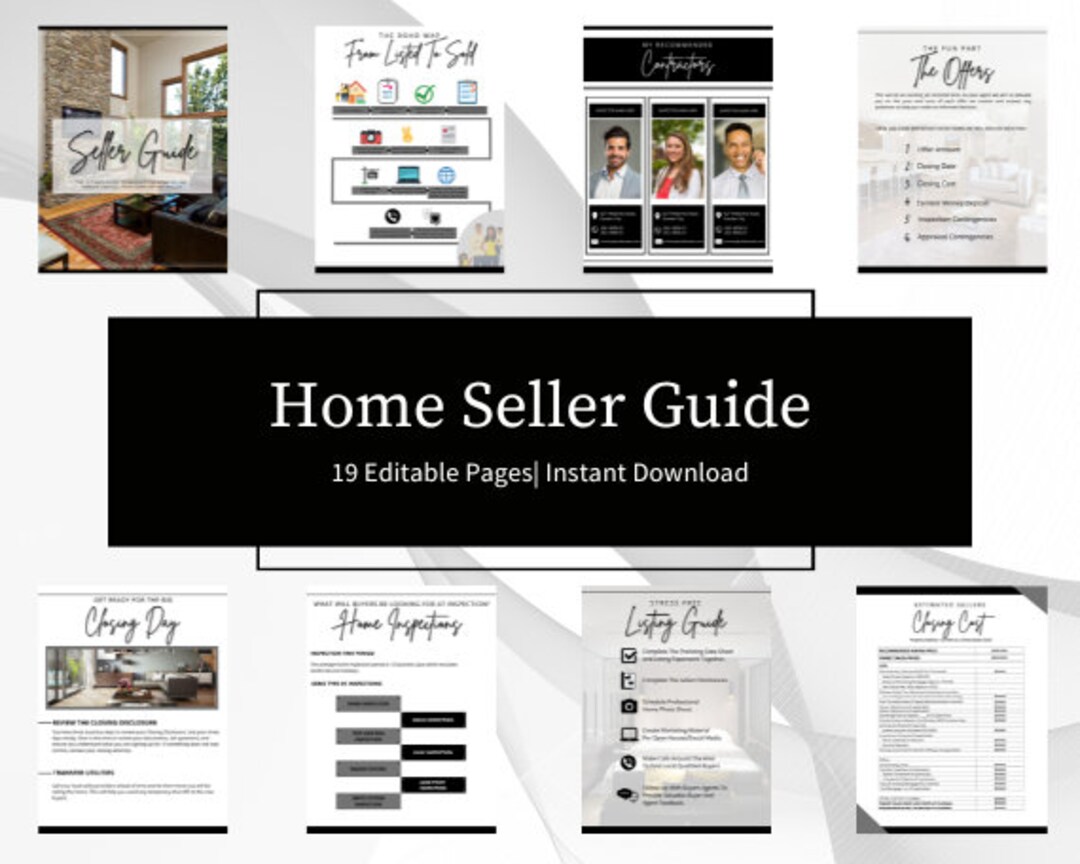 Home Sellers Guide Real Estate Handout Real Estate Print Realtor ...