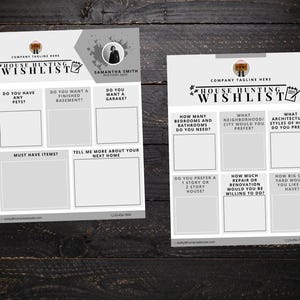 Home Buyer Wishlist | Real Estate Print | Realtor Information | Real ...