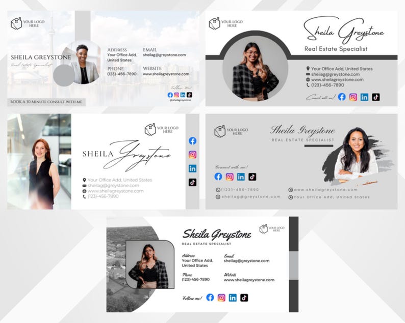 5 Modern Real Estate Agent Email Signature Templates | Real Estate ...
