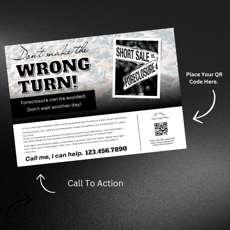 Real Estate Foreclosure Flyer | 5x7 Postcard | Real Estate Print ...