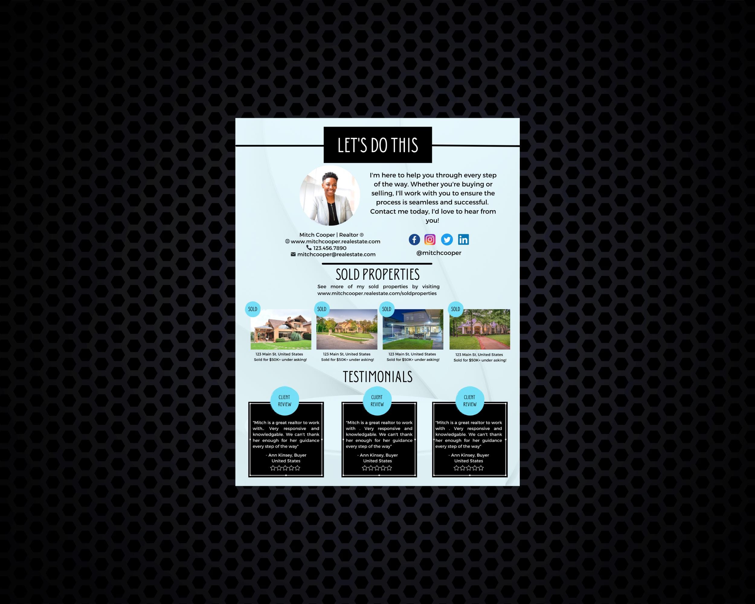 Light Blue Buyers Road Map Guide | Real Estate Handout | Real Estate ...