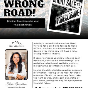 Real Estate Foreclosure Flyer | Real Estate Handout | Real Estate Print ...