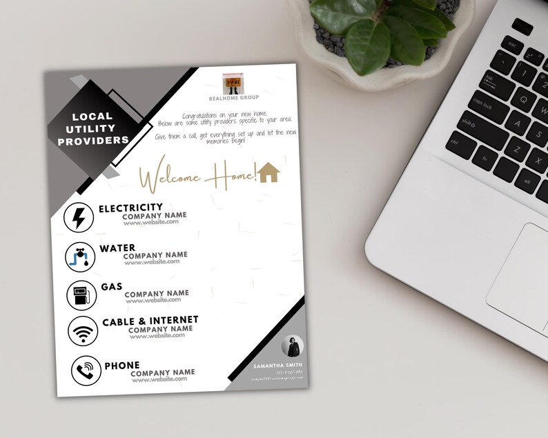 Realtor Utility Provider Flyer | Real Estate Print | Realtor Social ...