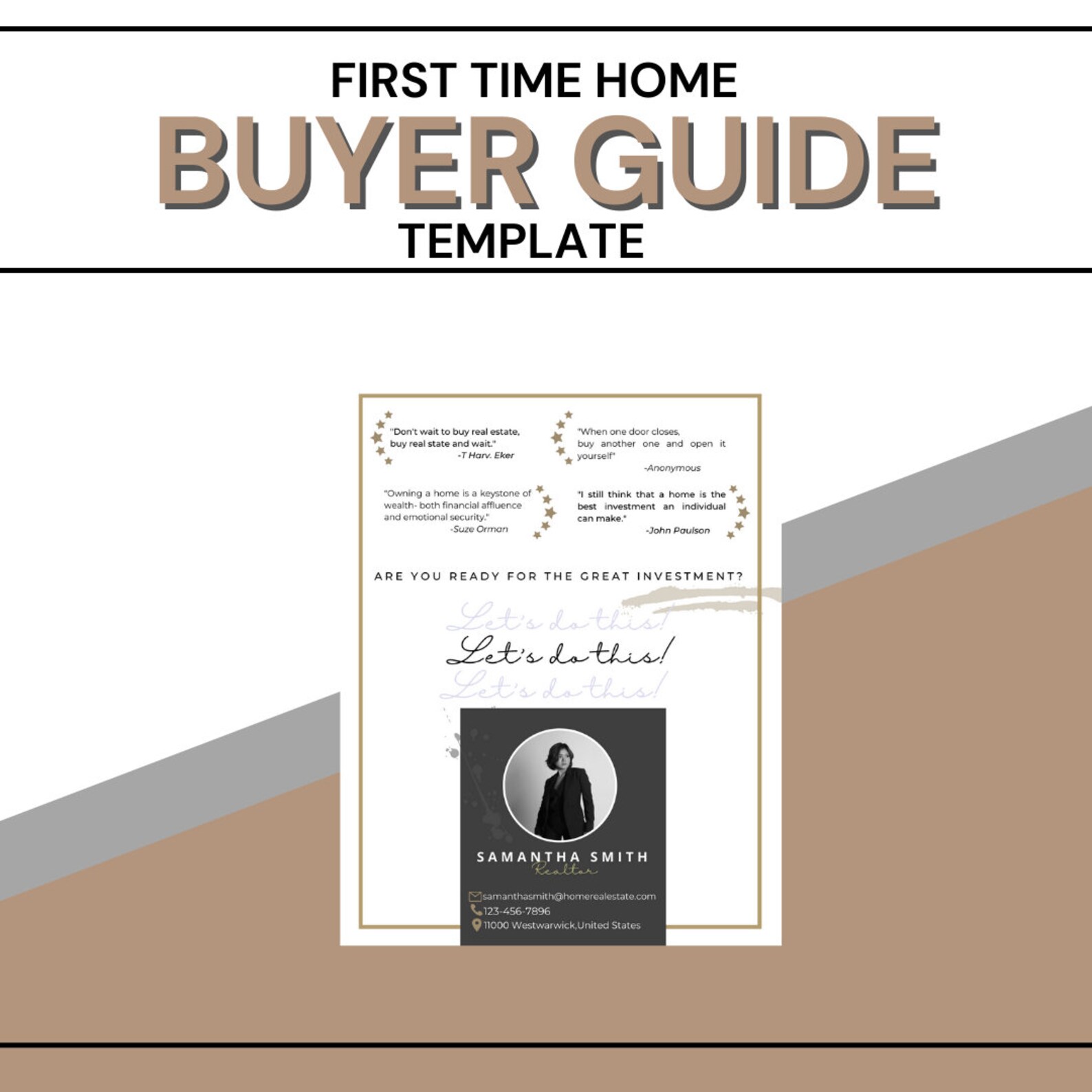 Home Buyer Presentation Guide Real Estate Handout Real | Etsy