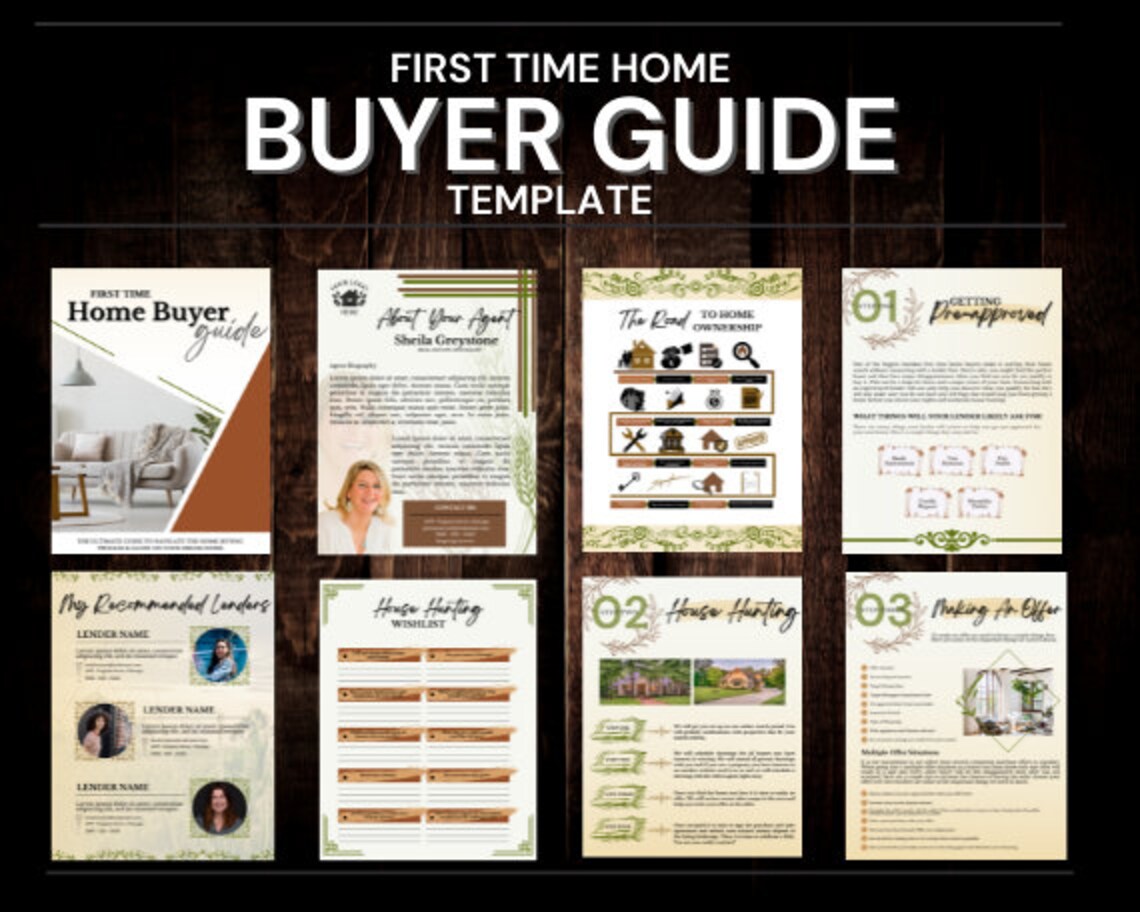 Rustic Home Buyer Guide Real Estate Handout Real Estate Print Realtor ...