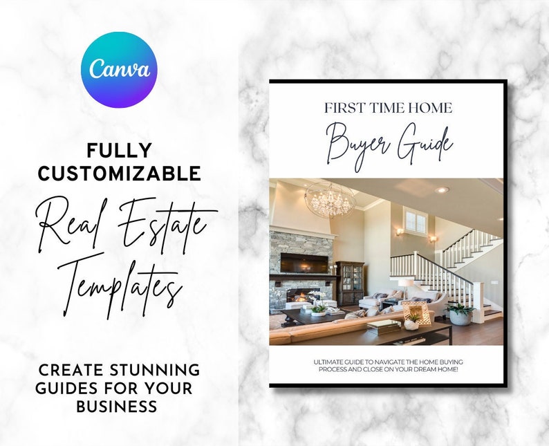 First Time Home Buyer Guide | Real Estate Handout | Real Estate Print ...