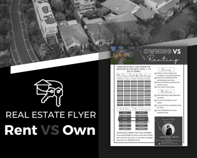 Renting Vs. Owning Flyer Home Buyer Flyer Real Estate - Etsy