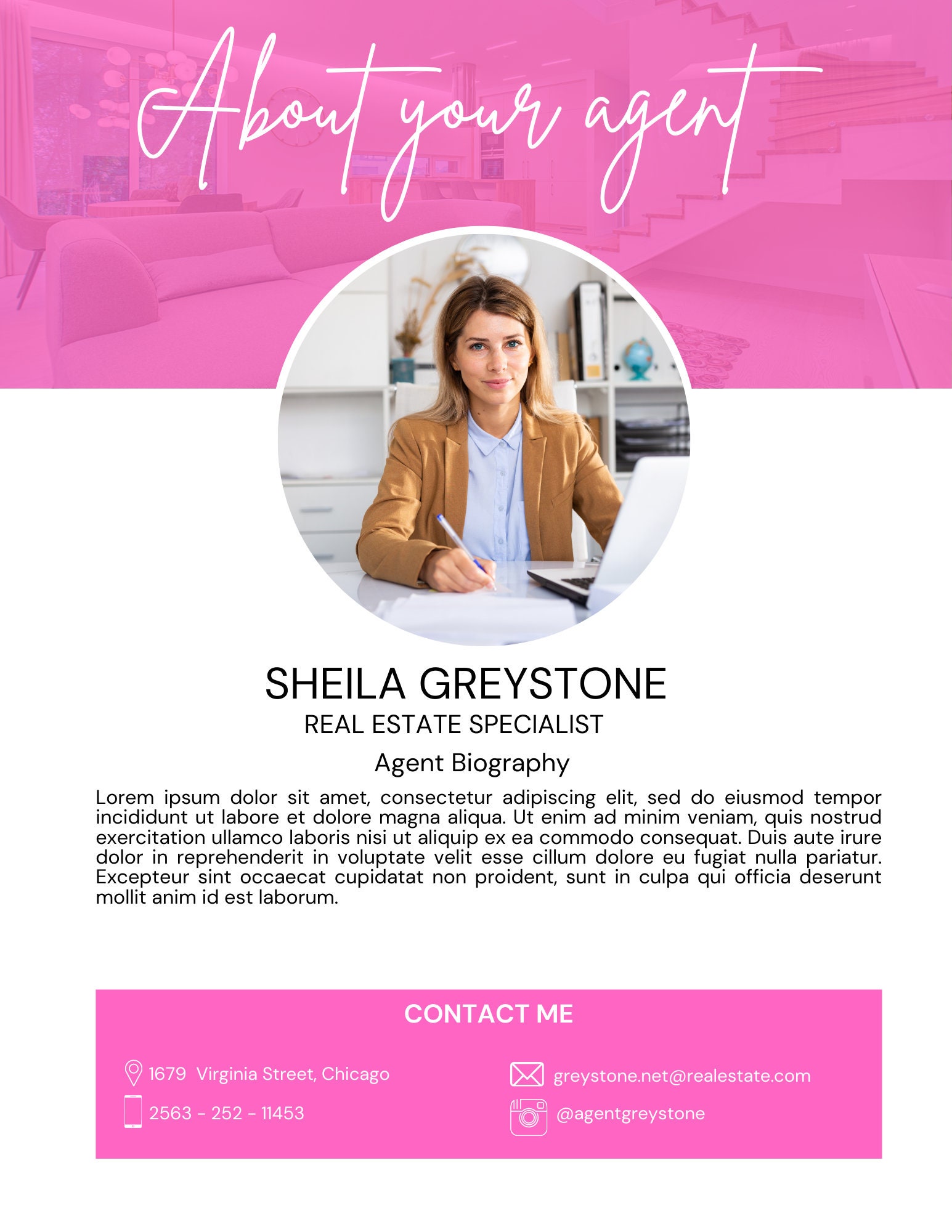 Pink Modern Home Buyer Guide Real Estate Handout Real Estate Print ...
