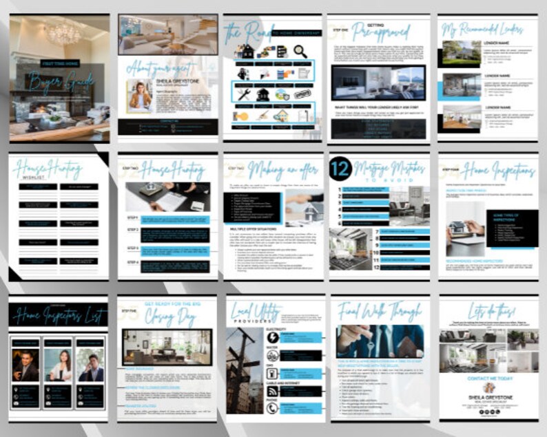 Light Blue Real Estate Buyer and Seller Guide, Real Estate Buyer Guide ...