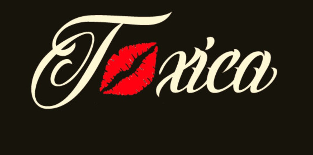 Toxica , Toxic With Lips Decal, Car Decal, Laptop, Decoration, Sticker ...