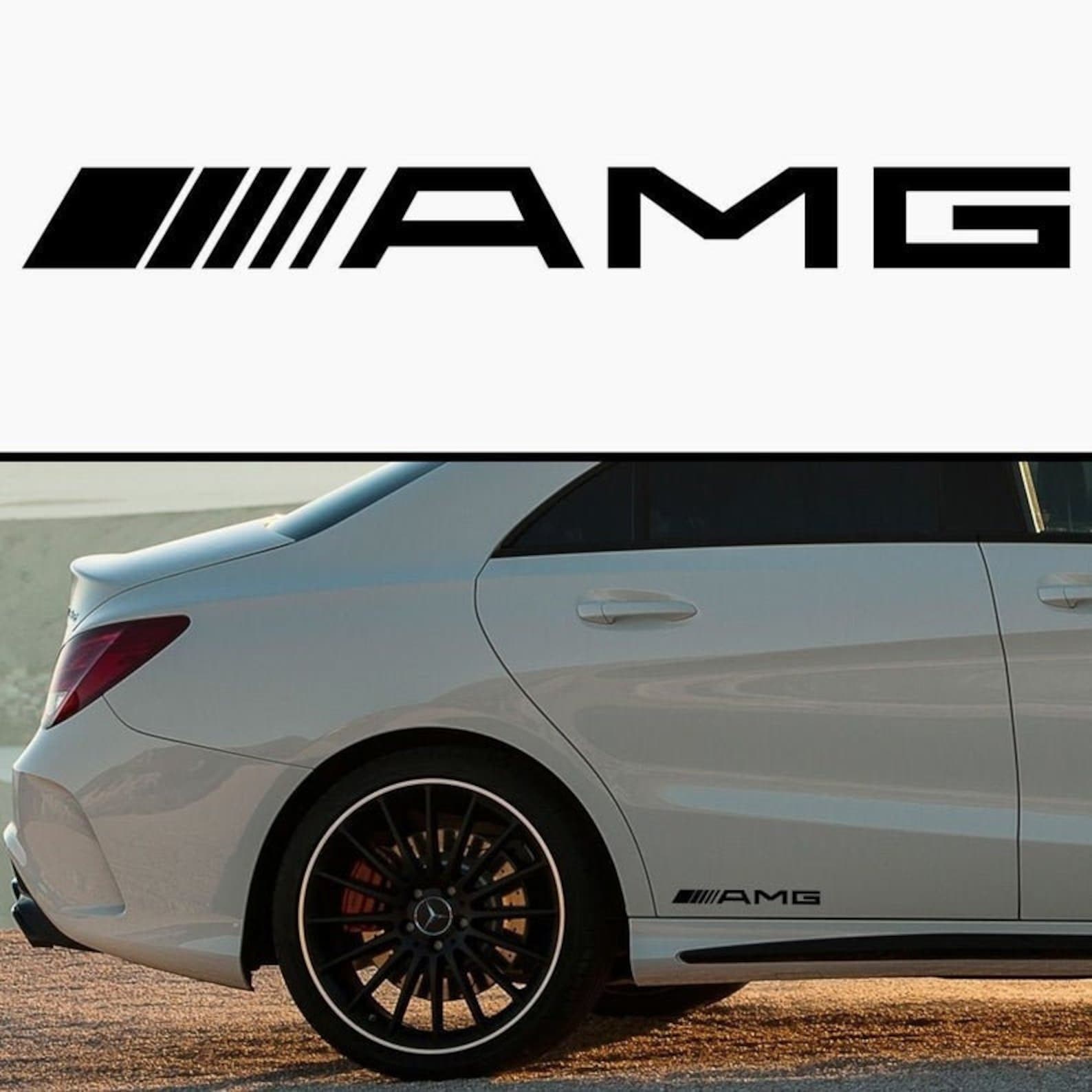 AMG Windshield Racing Decal sticker emblem logo White/Black - Etsy.de