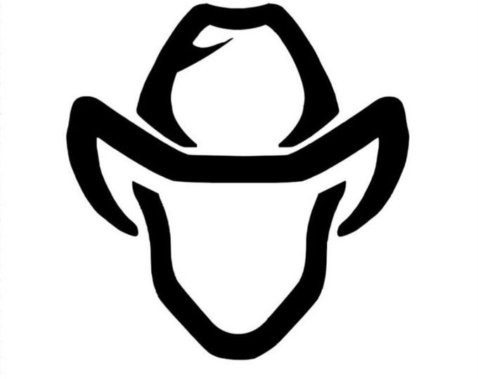 Cowboy Hat Decal - Cowboy Decal - Western Decal - Rancher Decal - Truck ...