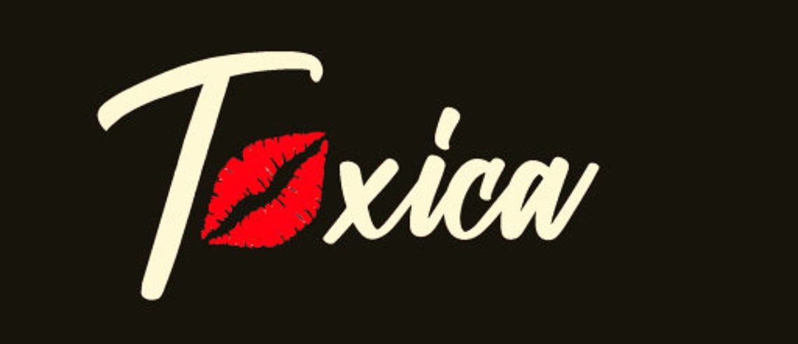 Toxica Toxic With Lips Decal Car Decal Laptop Decoration - Etsy