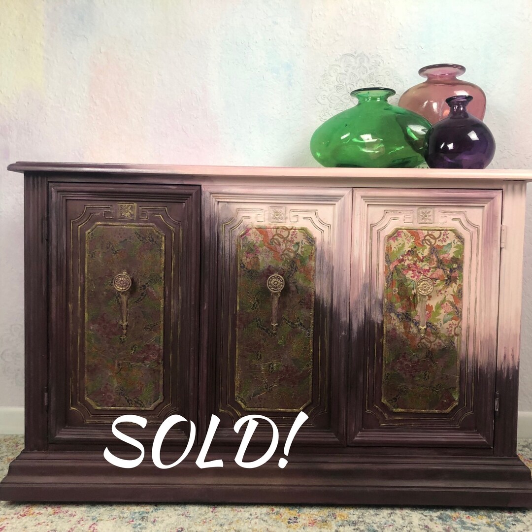 SOLD!! Do NOT PURCHASE! **********vintage Buffet. Floral Entry Table ...