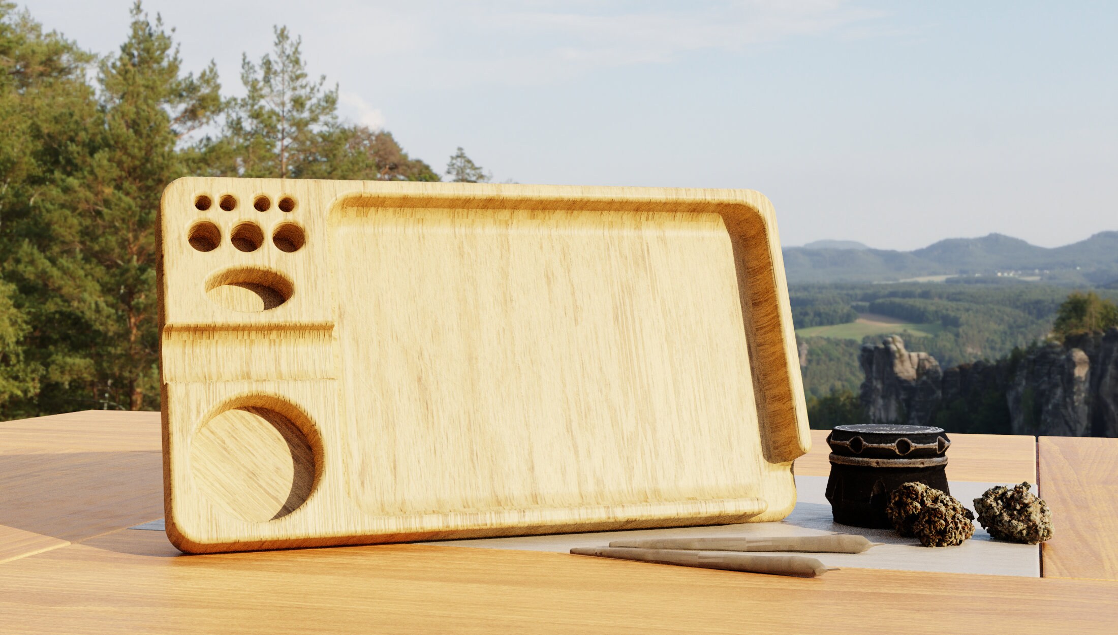 Marijuana Rolling Tray CNC file for wood/ STL weed tray/ dxf - Etsy Polska