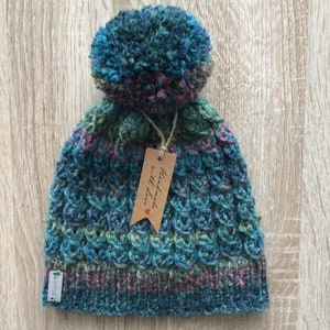 Hand Knitted With Love by Battybobs-bobble Hats Made From 100% Acrylic ...