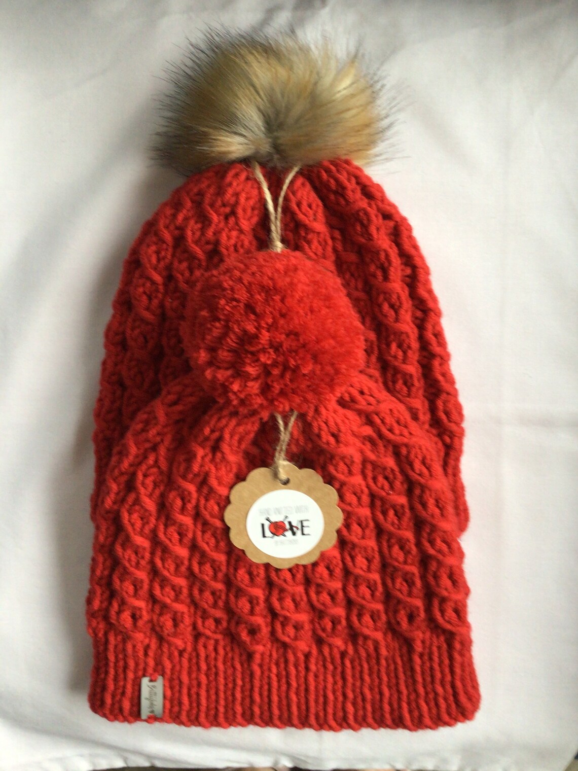 Hand Knitted With Love by Battybobs Bobble Hats Made From - Etsy UK