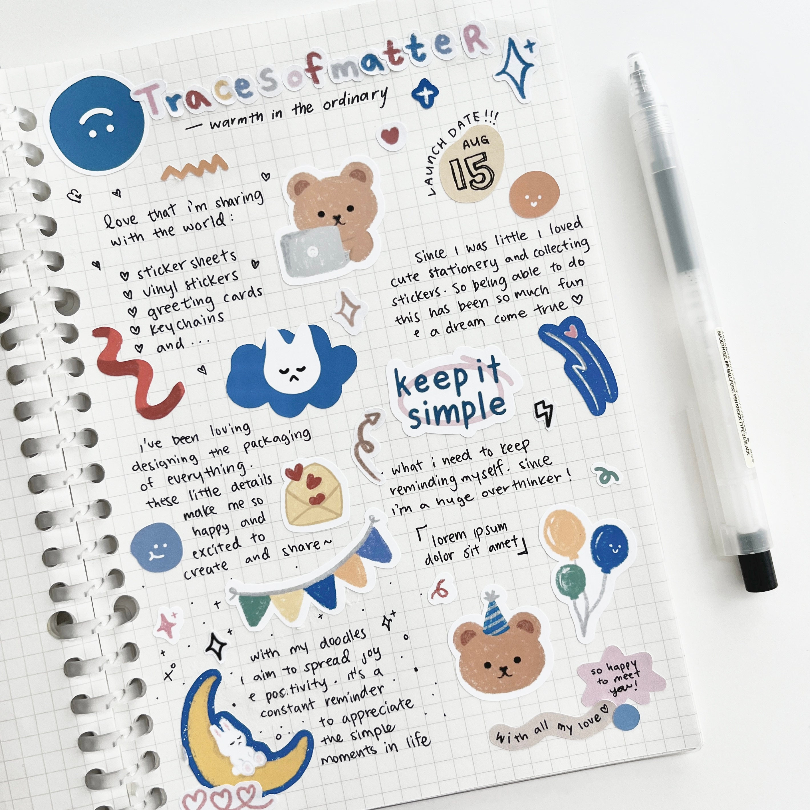Deco Set Mini Sticker Sheets Journal Planner Deco Stationary Cute ...