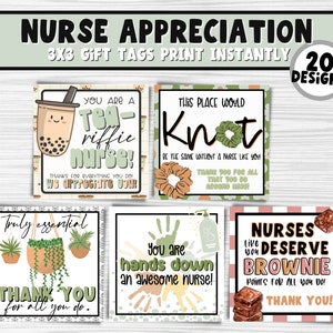 Registered NURSE Appreciation Printable Signs & Gift Tags | Hospital ...