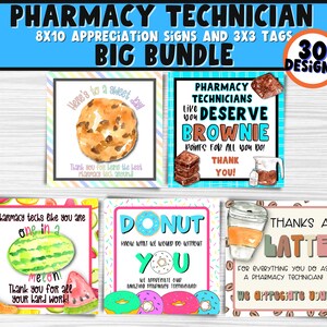 Pharmacy Technicians Week Printable Signs and Tags | Pharmacy Tech ...