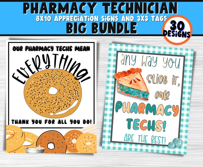 Pharmacy Technicians Week Printable Signs and Tags | Pharmacy Tech ...