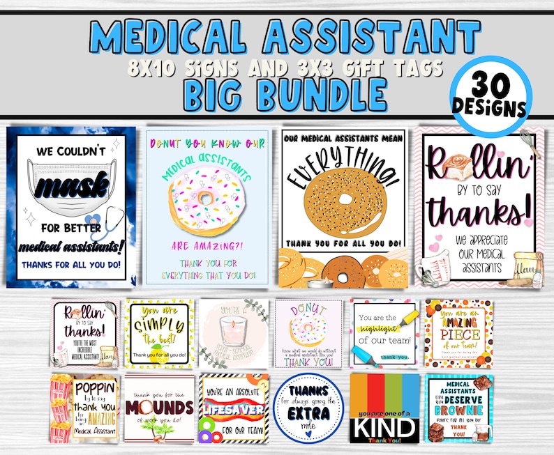 BIG MEDICAL ASSISTANT Appreciation Printable Sign & Gift Tag - Etsy