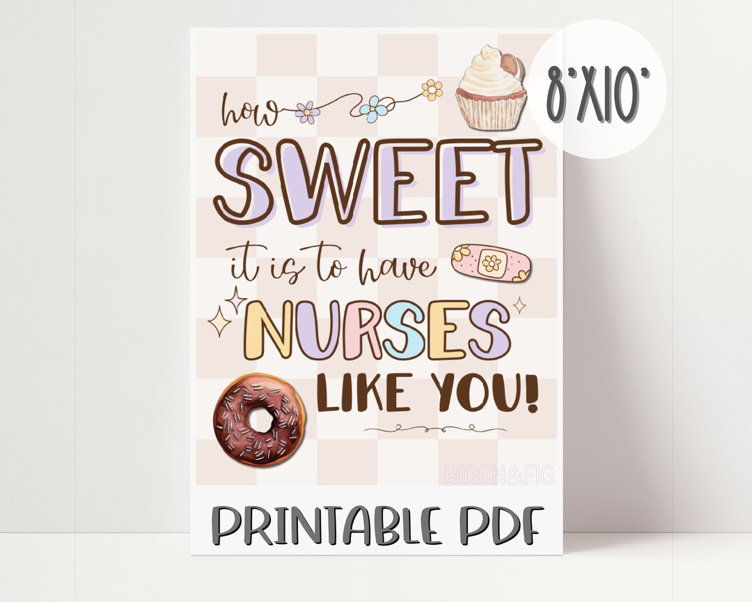 SWEET NURSES Treat Sign - Nurse Life Decor - Nurse Gifts - Medical ...