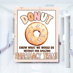 PHARMACY Donut Sign - Pharmacy Tech Life Decor - Pharmacist Gift ...