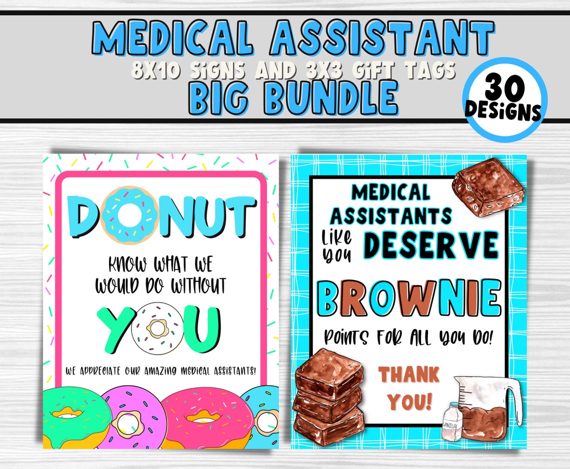 BIG MEDICAL ASSISTANT Appreciation Printable Sign & Gift Tag - Etsy