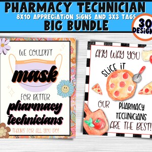 Pharmacy Technicians Week Printable Signs and Tags | Pharmacy Tech ...