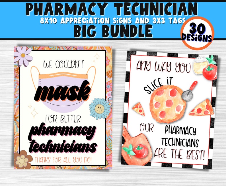 Pharmacy Technicians Week Printable Signs and Tags | Pharmacy Tech ...