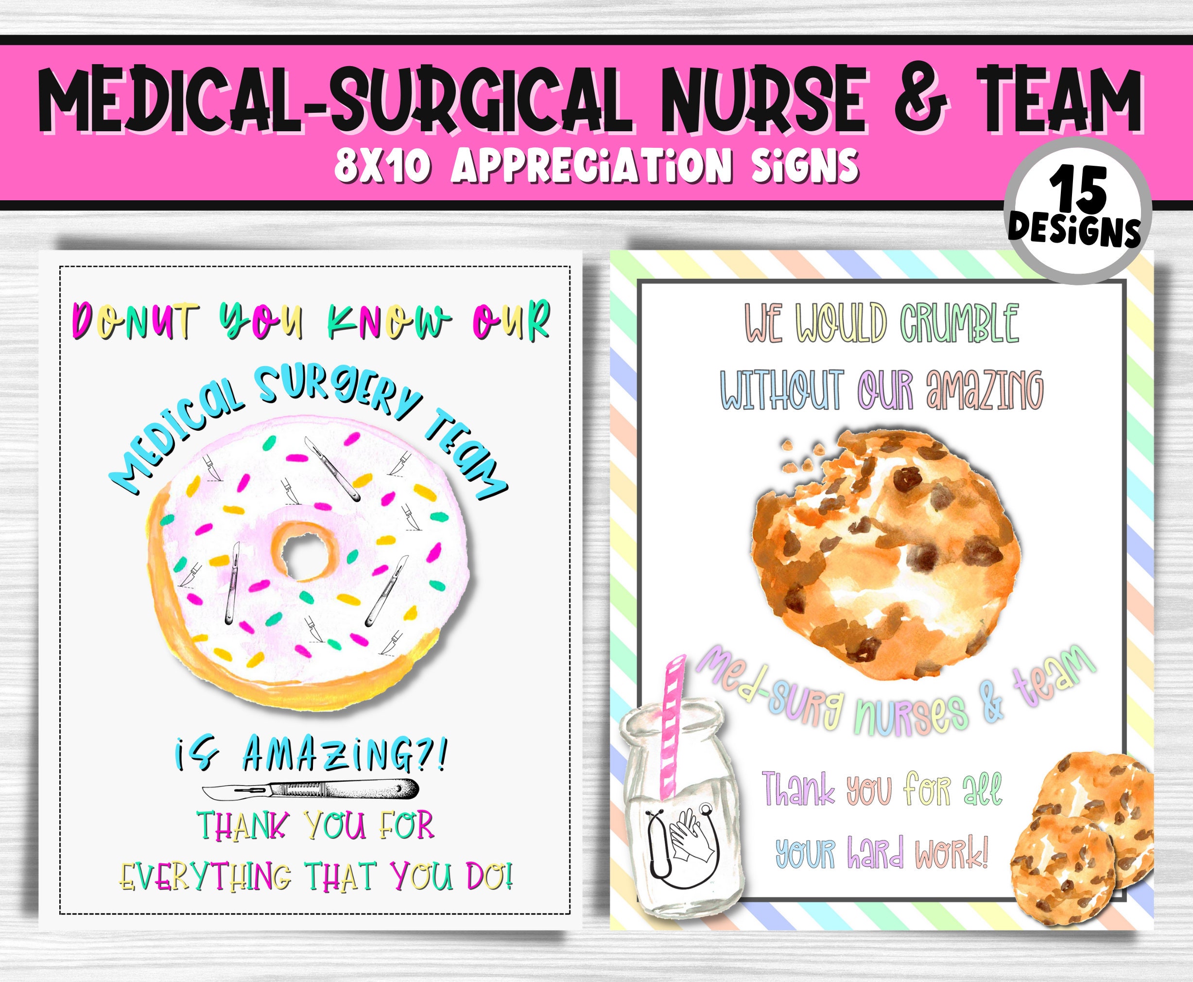 Med-surg Appreciation Week Printable Sign Bundle Medical - Etsy