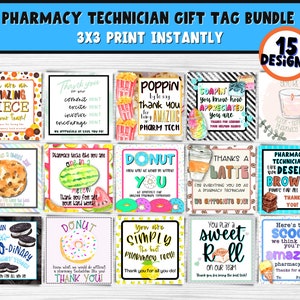 Pharmacy Technicians Week Printable Gift Tags | Pharmacy Tech ...