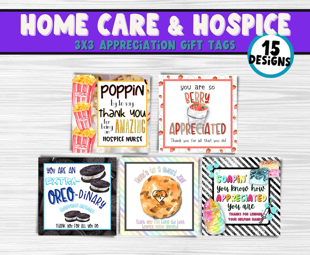 HOSPICE Month and Home Care Appreciation Bundle Gift Tags | Hospice ...