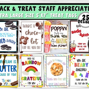 Treat Tags Staff Appreciation Bundle Gift Tags | Extra Large Size 5"x7 ...