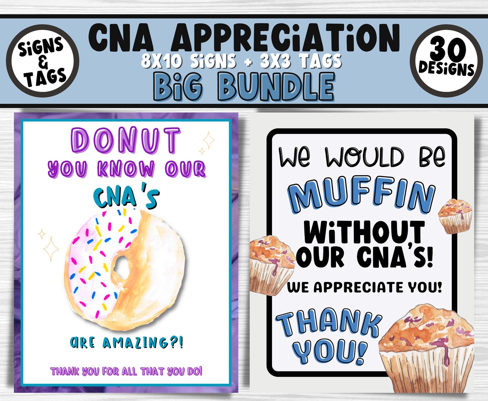 Cna's Printable Appreciation Signs & Gift Tags | Certified Nurses ...
