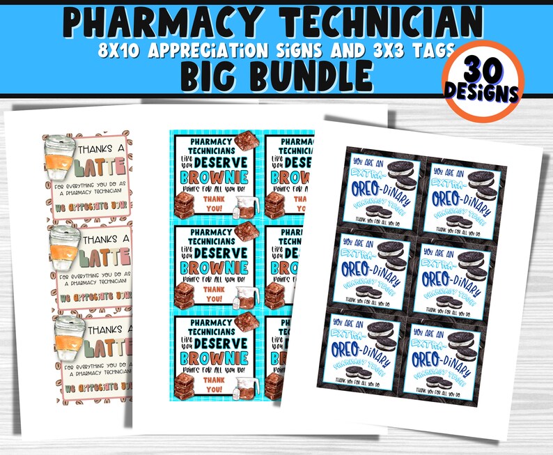 Pharmacy Technicians Week Printable Signs and Tags | Pharmacy Tech ...