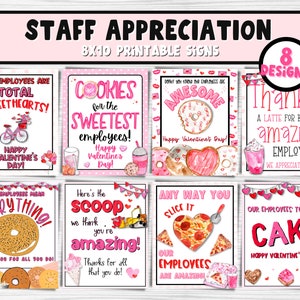 Valentine's Staff Appreciation Sign Bundle | DIY Valentine Bulk ...