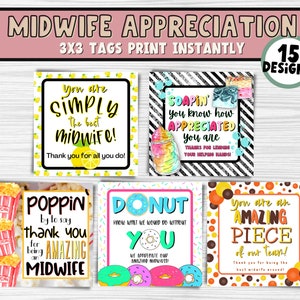 Midwifery Week | Midwife Appreciation Gift Tags | National Midwife Week ...