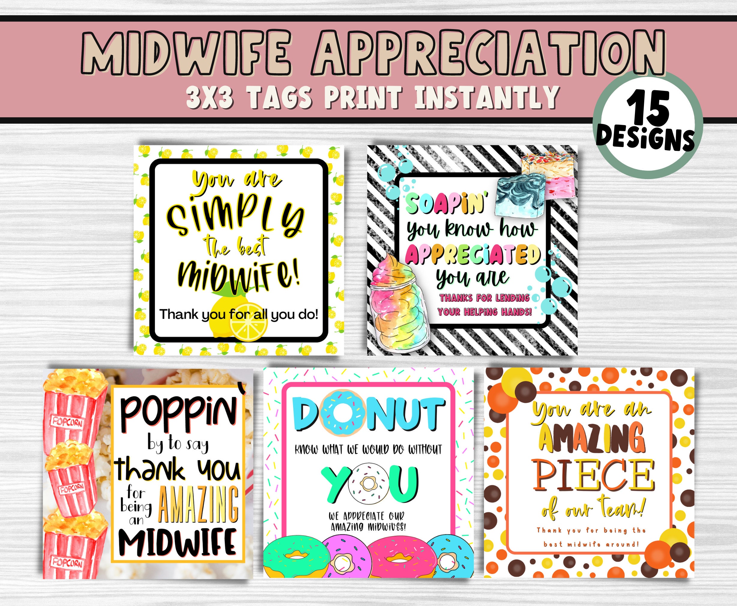 Midwifery Week | Midwife Appreciation Gift Tags | National Midwife Week ...